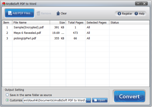 Free download AnyBizSoft PDF to Word Converter